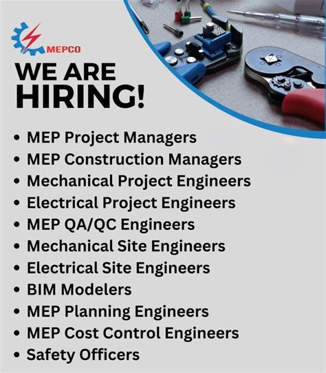 Oil Careers On Linkedin We Are Hiring • Mep Project Managers • Mep