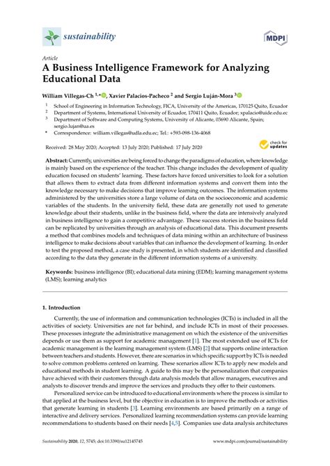 Pdf A Business Intelligence Framework For Analyzing Educational Data