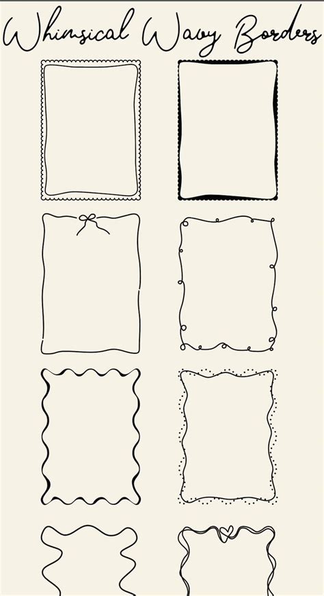 20 Whimsical Hand Drawn Wavy Border For Wedding Invite Wavy Border For Wedding Invitations Menu