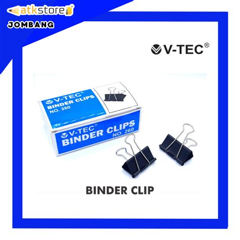 Jual VTEC Binder Cip 105 111 155 200 260 Klip Kertas VTEC Penjepit