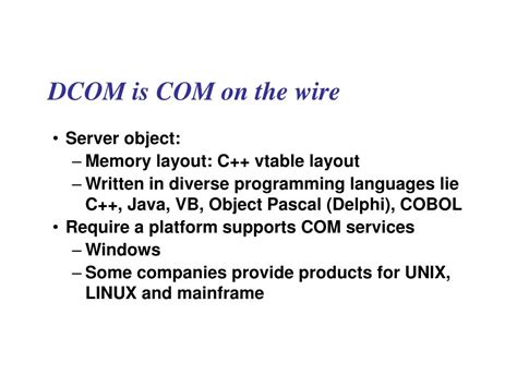 ppt comparison of web services rmi corba dcom powerpoint presentation id 4538980