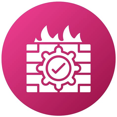 Configuration Du Pare Feu De Conception Vectorielle Style De Licône Vecteur Premium