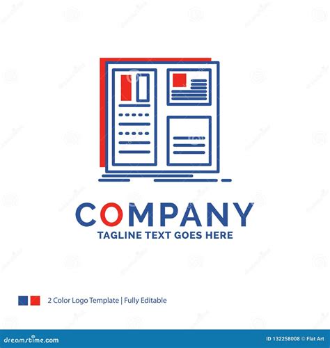 Company Name Logo Design For Design Grid Interface Layout Ui Stock