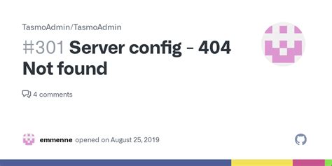 Server Config 404 Not Found · Issue 301 · Tasmoadmintasmoadmin · Github