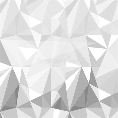 Geometric Triangle Pattern Background Grey White Vector Stock Vector
