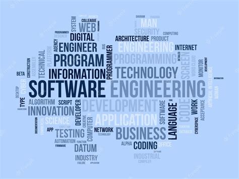 Premium Vector Word Cloud Background Concept For Software Engineering Computer Programming
