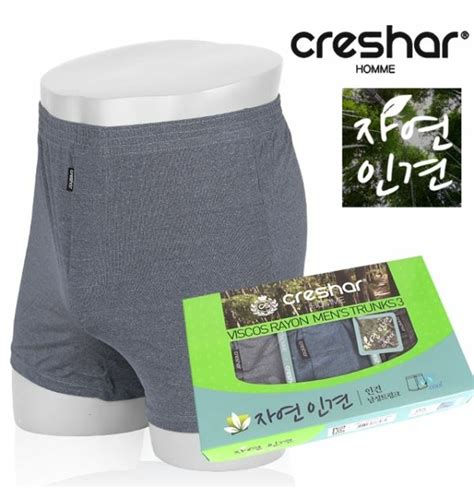 크레샤르 남성 3매 자연 인견 스판 트렁크 팬티 2103 티몬