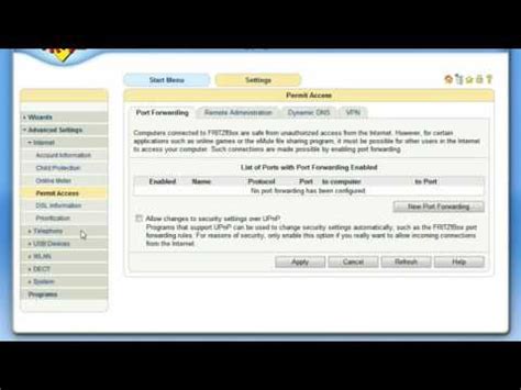 Fritz Box Firewall Port Forwarding Youtube