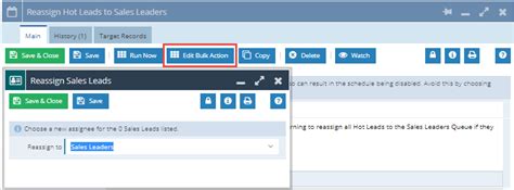 Scheduled Bulk Actions Workbooks CRM Support Scheduled Bulk Actions Workbooks CRM Support