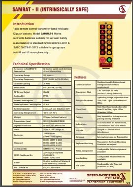 FlameProof Radio Remote Controls System Flame Proof Equipment Suppliers