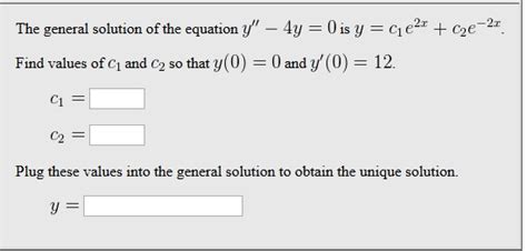 Solved The General Solution Of The Equation Find The Values