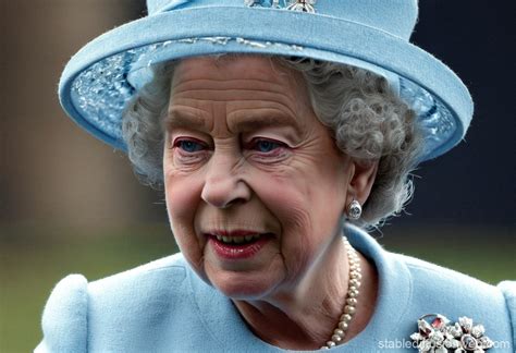 Portrait Of Queen Elizabeth Ii In Her 30s In A Suit Sitting In A Chair