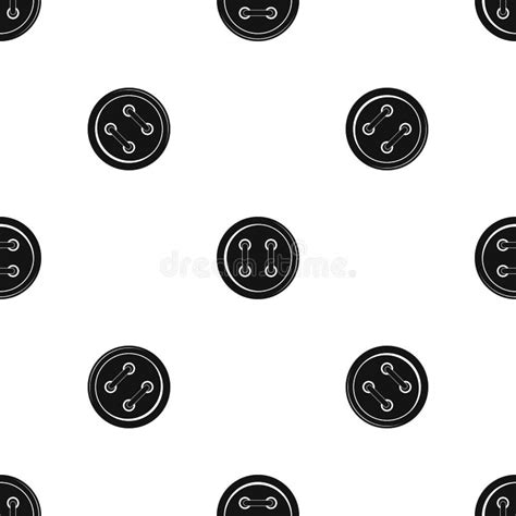 Sewing Button Pattern Seamless Black Stock Vector Illustration Of