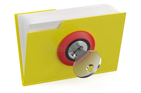 yellow computer folder icon with forbidden sign 3d rendering stock