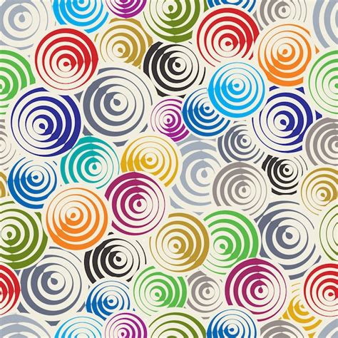Premium Vector Funky Circles Retro Style Seamless Pattern