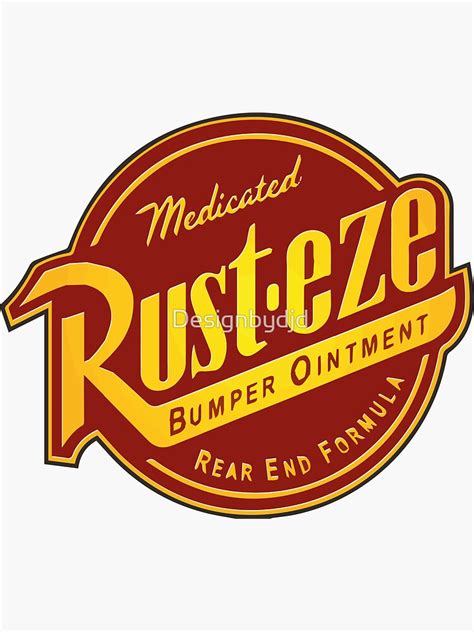 Rust Eze Logo Solid Sticker For Sale By Designbydjd Redbubble