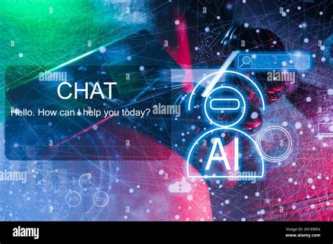 Artificial Intelligence Man Using Technology Smart Robot Ai Chatbot