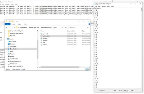 swat editor 2 1 3 impossible to import observed weather data