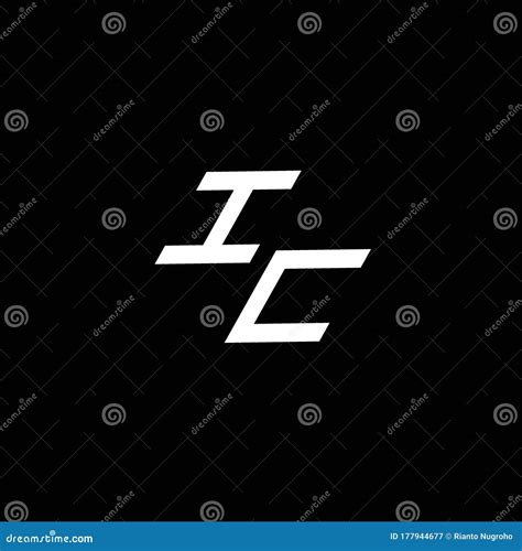 IC Logo Monogram With Up To Down Style Modern Design Template Stock