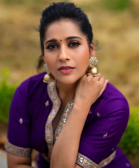 Anchor Rashmi Gautam Latest Outfit In Purple Color Trendy Wear Rashmi