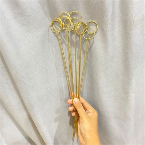 1pc Gold Stick Card Stick Bunga Stick Greeting Cards Gagang Ucapan B