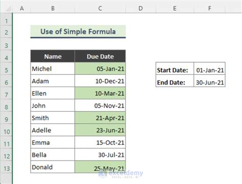 Excel Conditional Formatting Based On Date Range Exceldemy