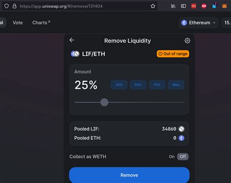 Can T Remove Liquidity Error Code UNPREDICTABLE GAS LIMIT Issue Uniswap Interface