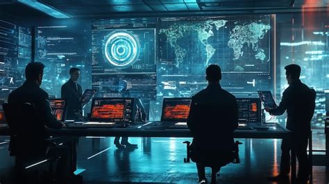 Modern Hightech Cyber Security Team Premium Ai Generated Image
