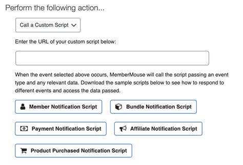 Appeler Un Script Personnalisé Lorsque Certains événements Se