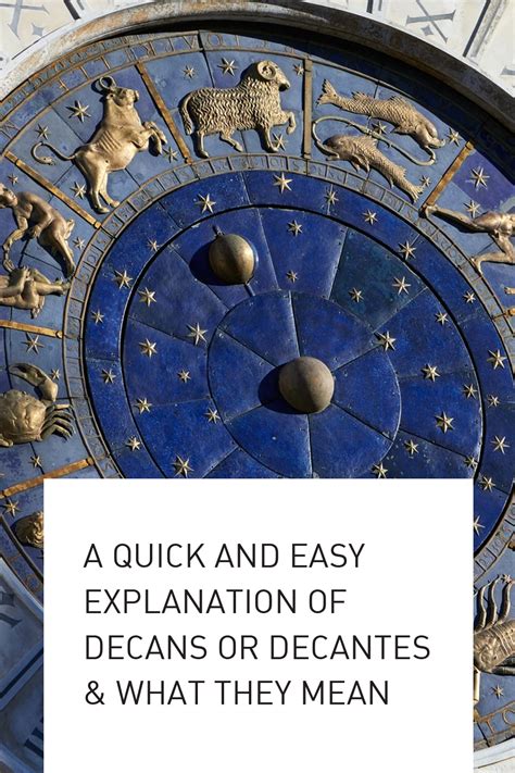 Understanding Decans Exploring The Meaning Behind Astrological Decanates
