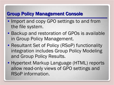 PPT Planning A Group Policy Management And Implementation Strategy PowerPoint Presentation