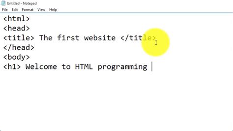 Introduction To Html Youtube