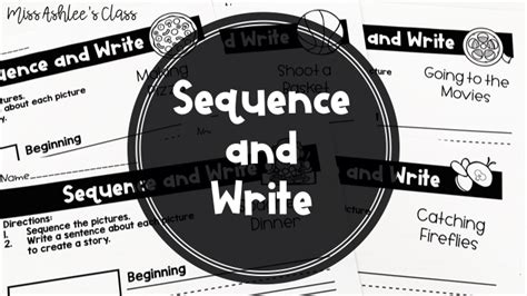 Sequence And Write Freebie For Distance Learning Miss Ashlee S Class