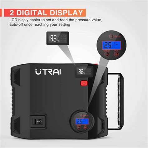 UTRAI Jstar 5 24000mAh Car Jump Starter Power Pack w/ Air Compressor