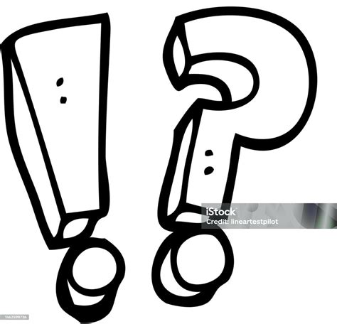Dessin Au Trait Dessin De Dessin De Dessin Point Dinterrogation Et