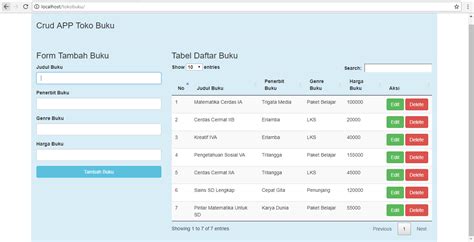 contoh aplikasi crud php mysql sederhana dengan tampilan bootstrap gambaran