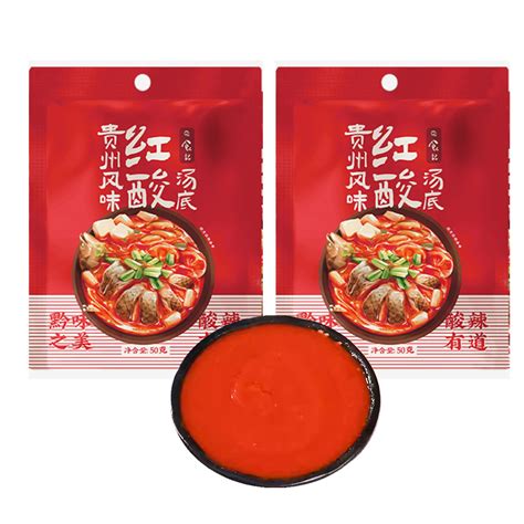 日食记 贵州红酸汤刘胡子酸汤火锅酸汤底料 100 克 Weee
