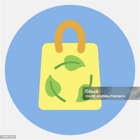 아이콘 에코 백 생태 및 환경 요소 색상 메이트 스타일의 아이콘입니다 인쇄물 포스터 로고 인포그래픽 등에 적합합니다 가방에 대한 스톡 벡터 아트 및 기타 이미지 Istock