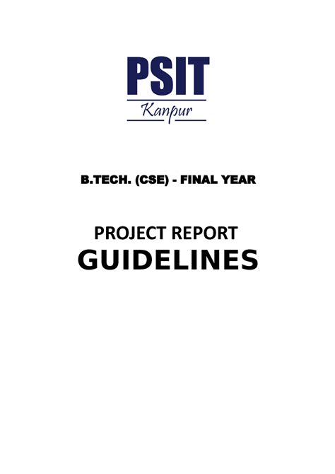 Major Project Report Guidelines B CSE FINAL YEAR PROJECT REPORT