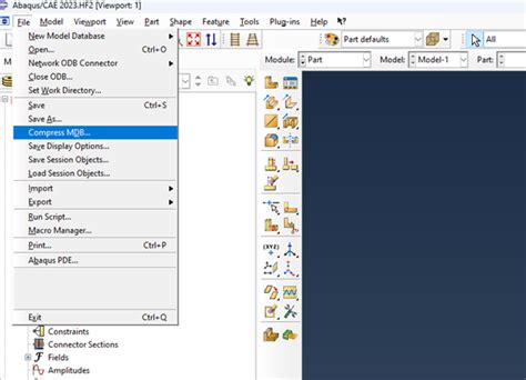 reducing the size of abaqus cae files
