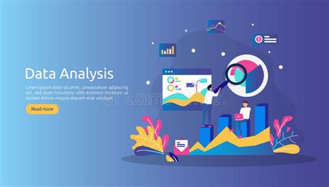 Big Data And Analysis Processing Concept Landing Page Template Cloud Database Service Server