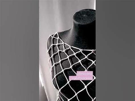 Платье-сетка макраме из шнура #платьекрючком #платьесетка #макраме # ...
