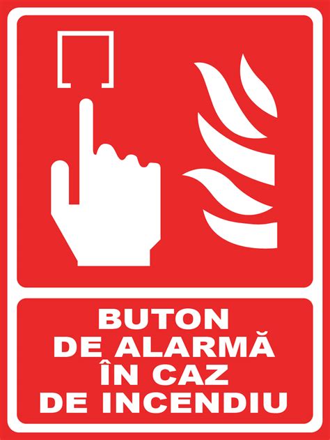 Indicator Buton Alarma In Caz De Incendiu Tipografia Digitala