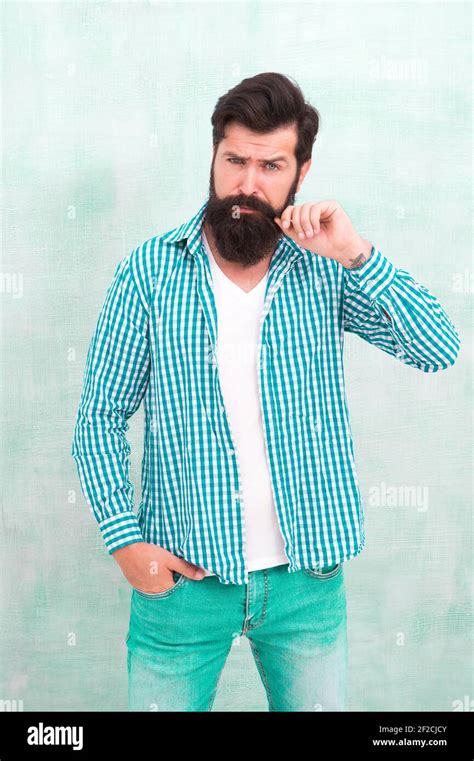 Attractiveness Concept Masculinity And Male Beauty Hipster With Beard