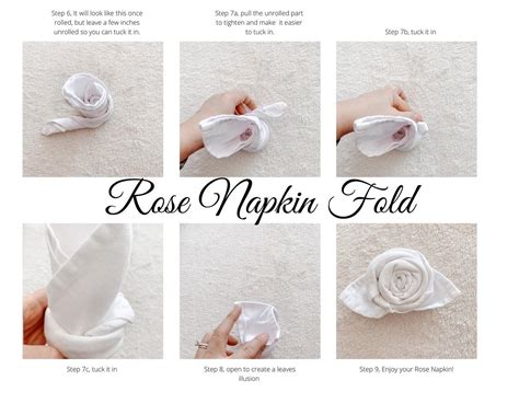 Rose Napkin Fold Tutorial Emrela At A Glance Elegant Party Idea
