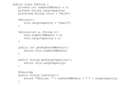 solved public class vehicle { private int numberofwheels