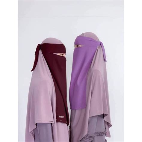 Niqab Ajwa Beads Purple Original By Qibtiyyah Exclusive Shopee Malaysia