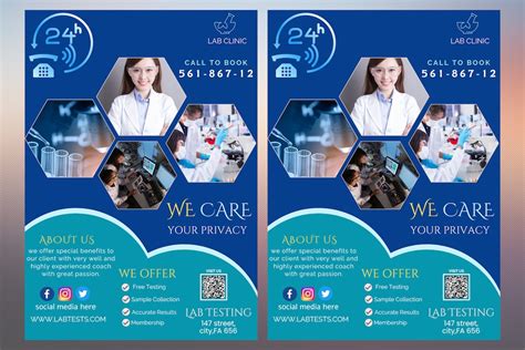 Lab Testing Flyer Canva A4 Flyer Instagram Banner Health Coach