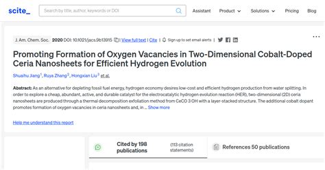 Promoting Formation Of Oxygen Vacancies In Two Dimensional Cobalt Doped