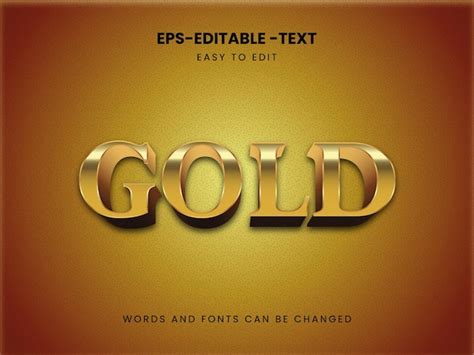 Premium Vector Gold Luxury 3d Text Effect